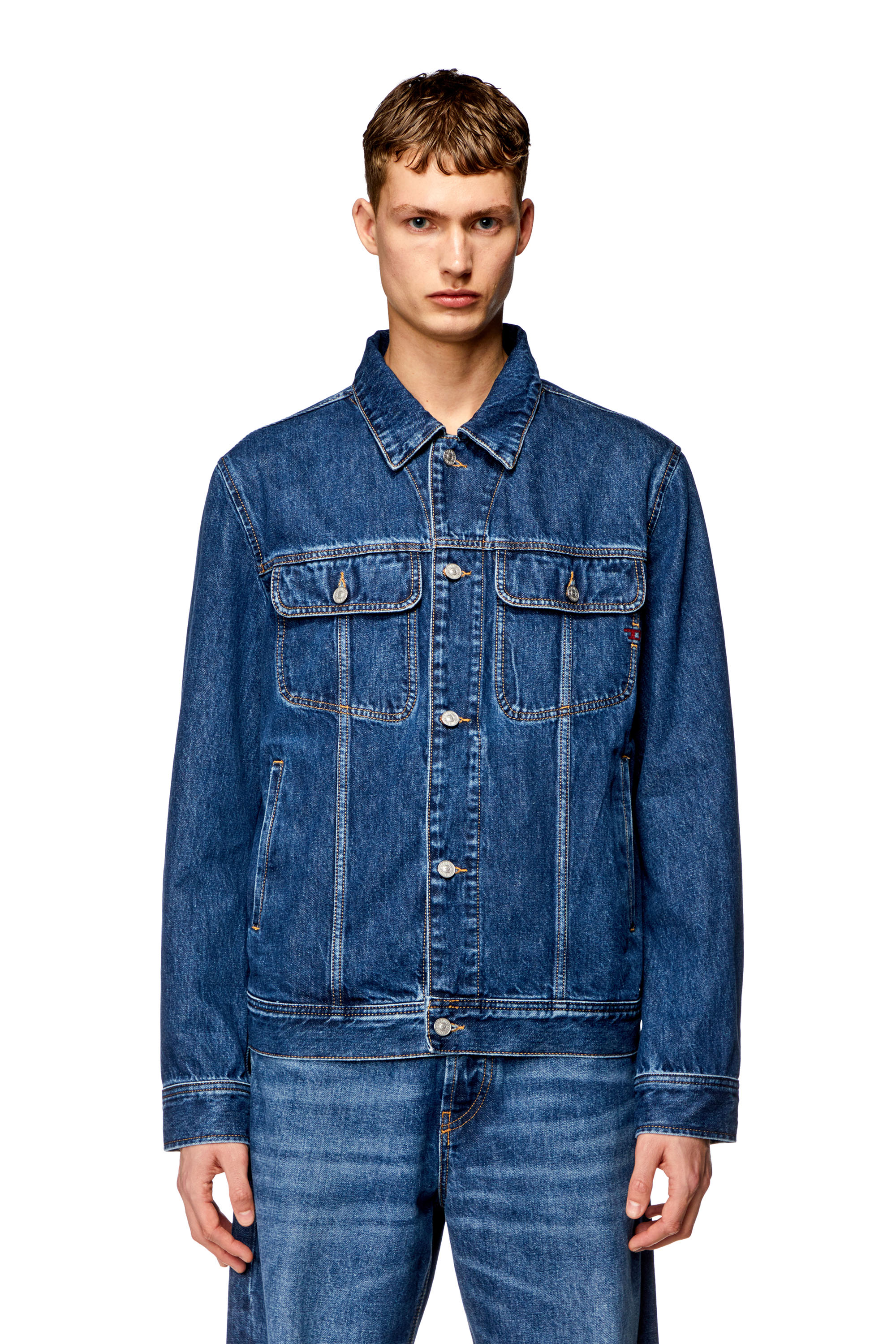 D-BARCY Regular-fit trucker jacket｜ブルー｜メンズ｜DIESEL