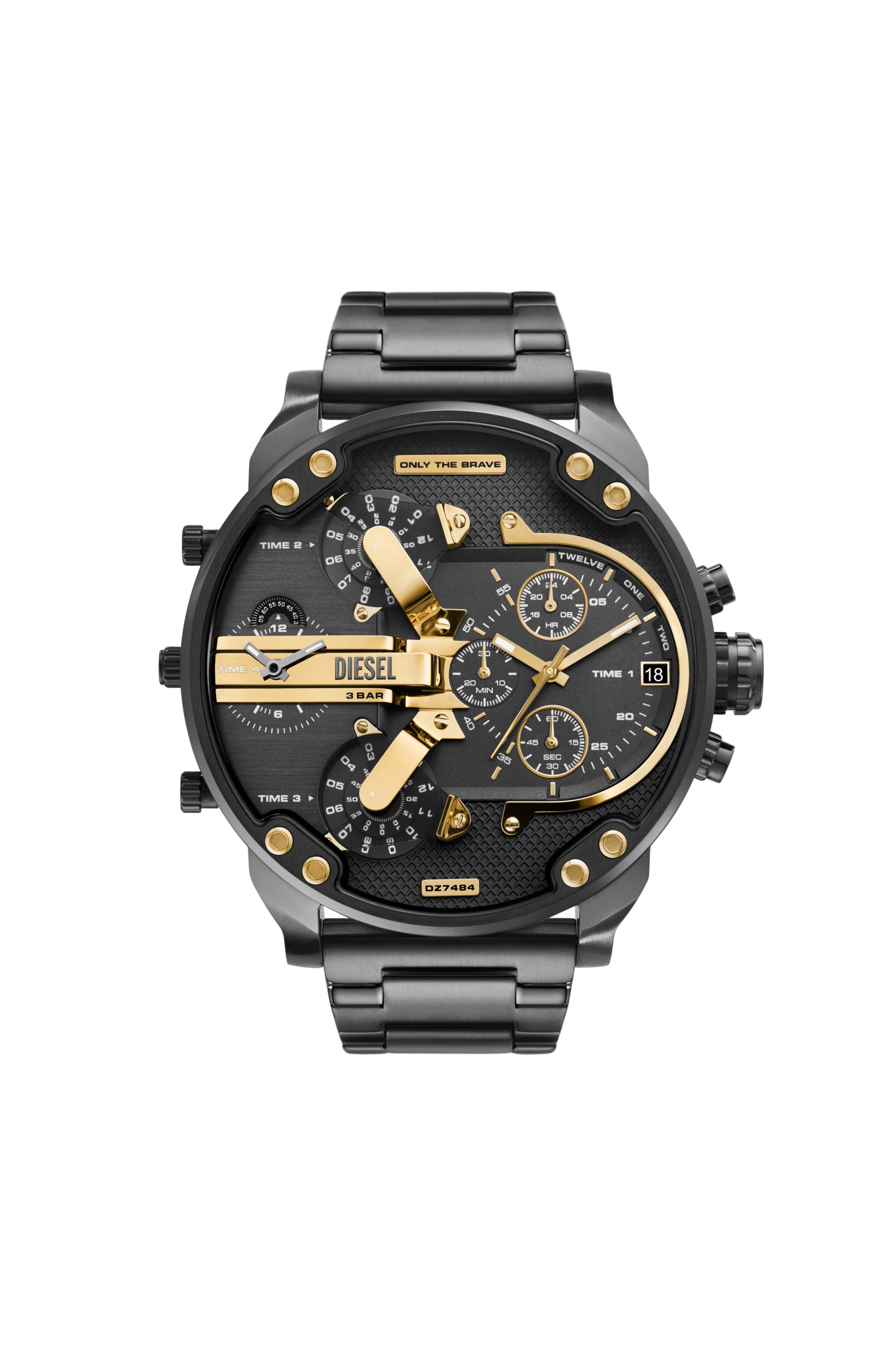 DZ7484 Mr. Daddy Two-Tone Stainless Steel Watch｜グレー｜メンズ｜DIESEL